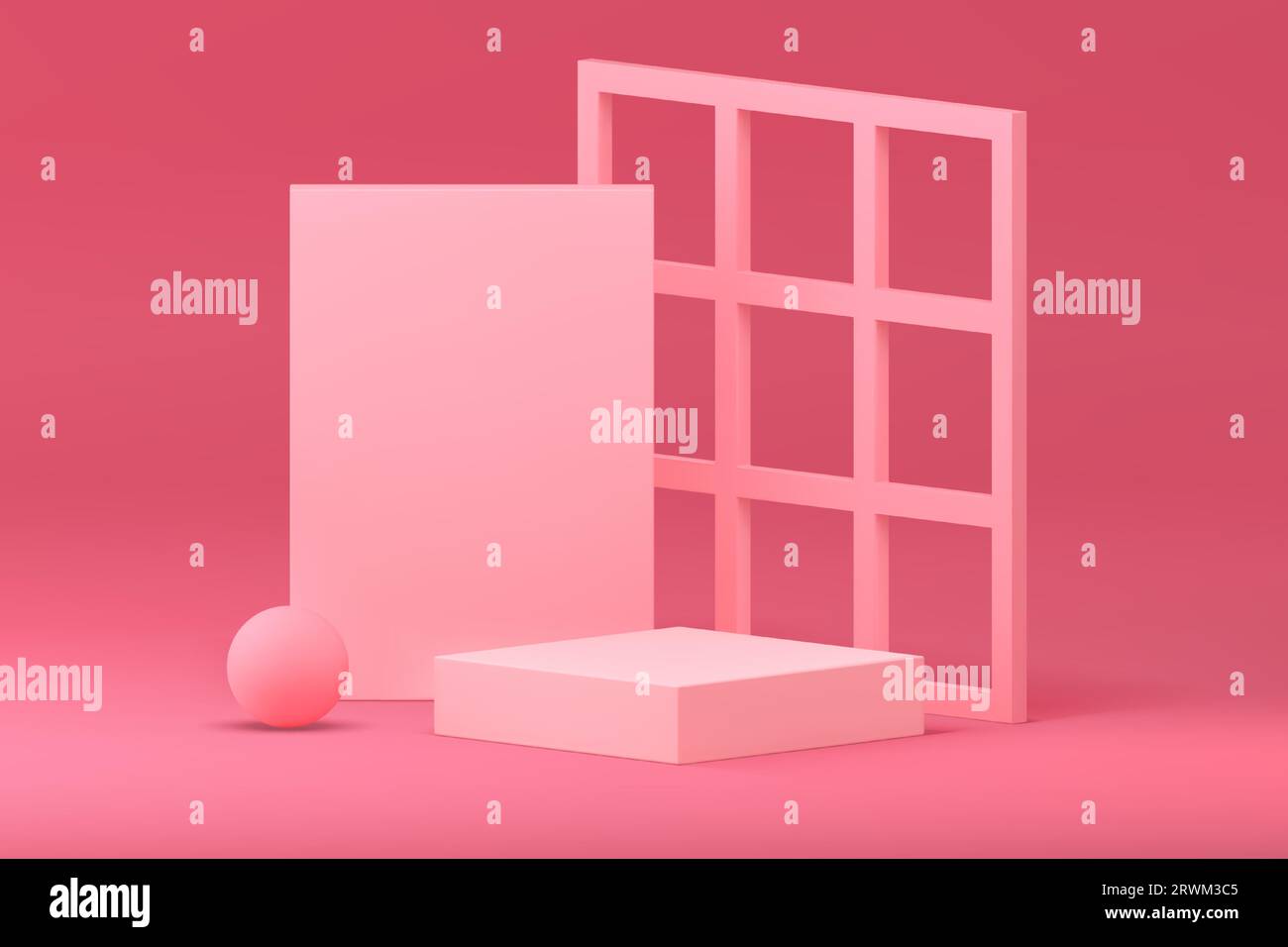 Pink 3d podium pedestal geometric display composition for product ...