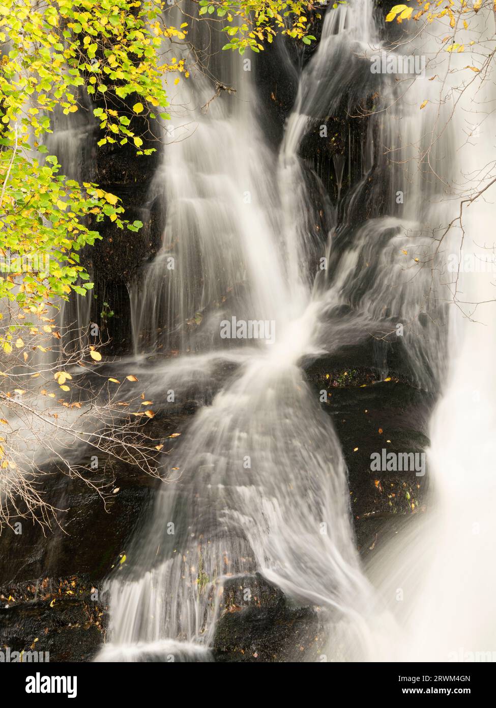 The Black Spout Waterfall, Edradour Burn, Pitlochry, Perthshire ...