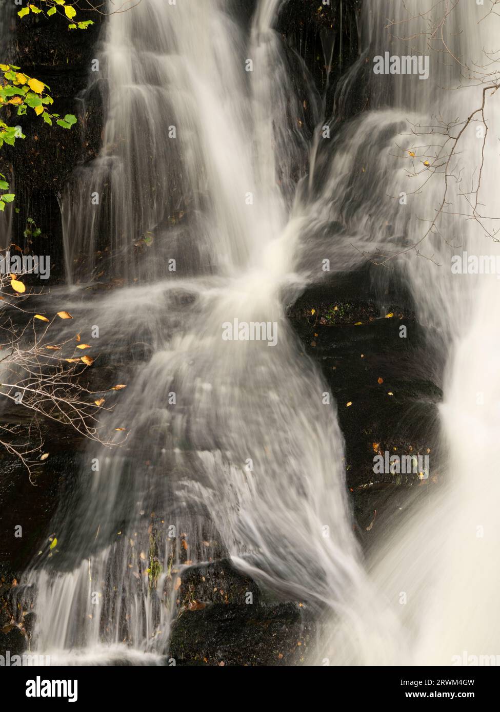The Black Spout Waterfall, Edradour Burn, Pitlochry, Perthshire ...