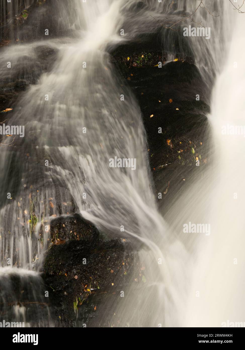 The Black Spout Waterfall, Edradour Burn, Pitlochry, Perthshire ...