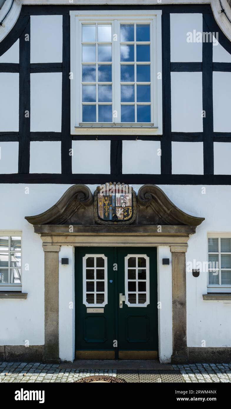 The historic Rietberger town hall Kreis Guetersloh, North Rhine ...