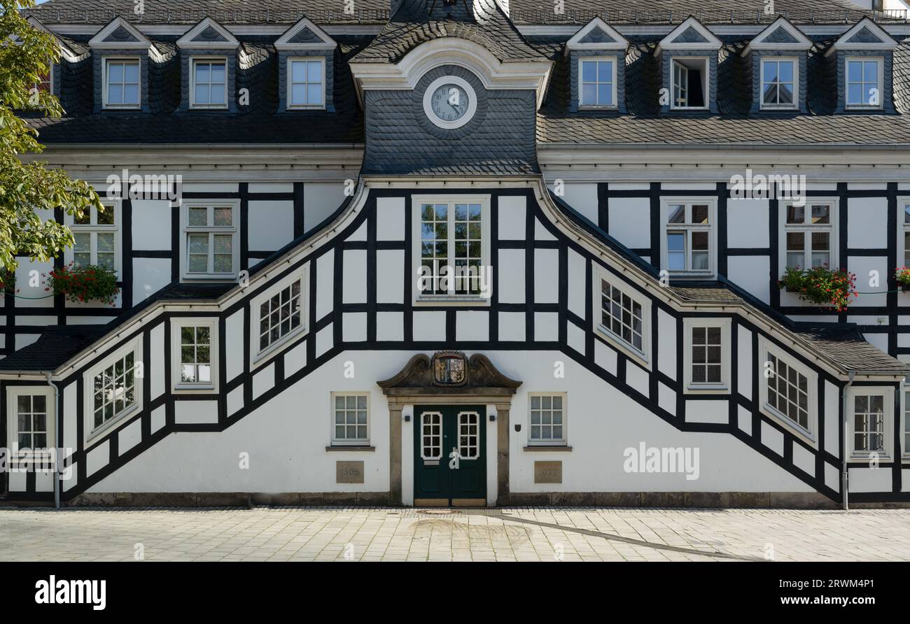 The historic Rietberger town hall Kreis Guetersloh, North Rhine ...