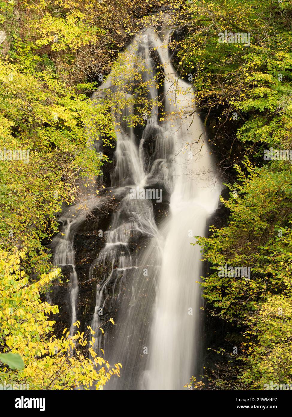 The Black Spout Waterfall, Edradour Burn, Pitlochry, Perthshire ...