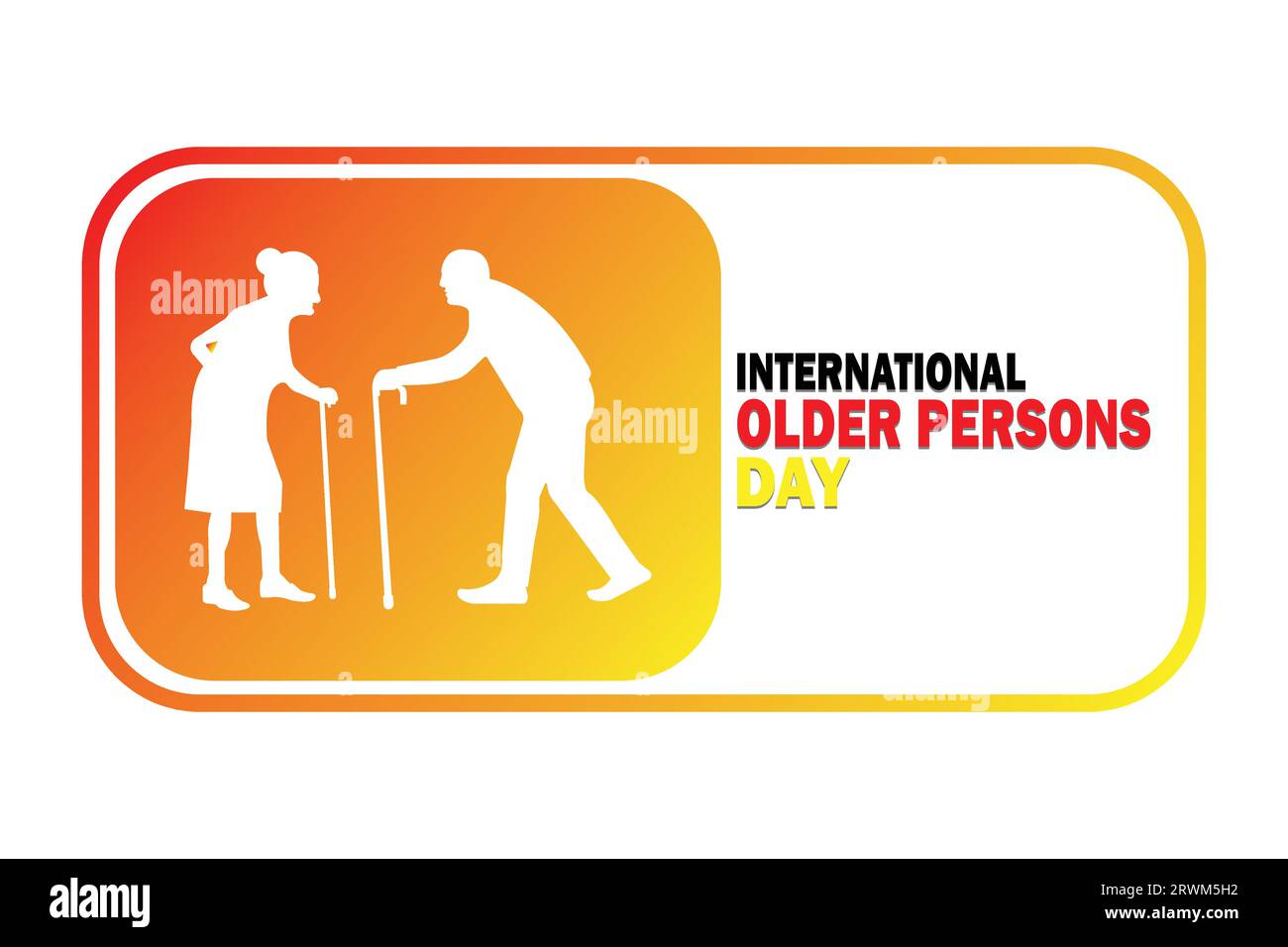 International Older Persons Day Vector illustration. Holiday concept ...