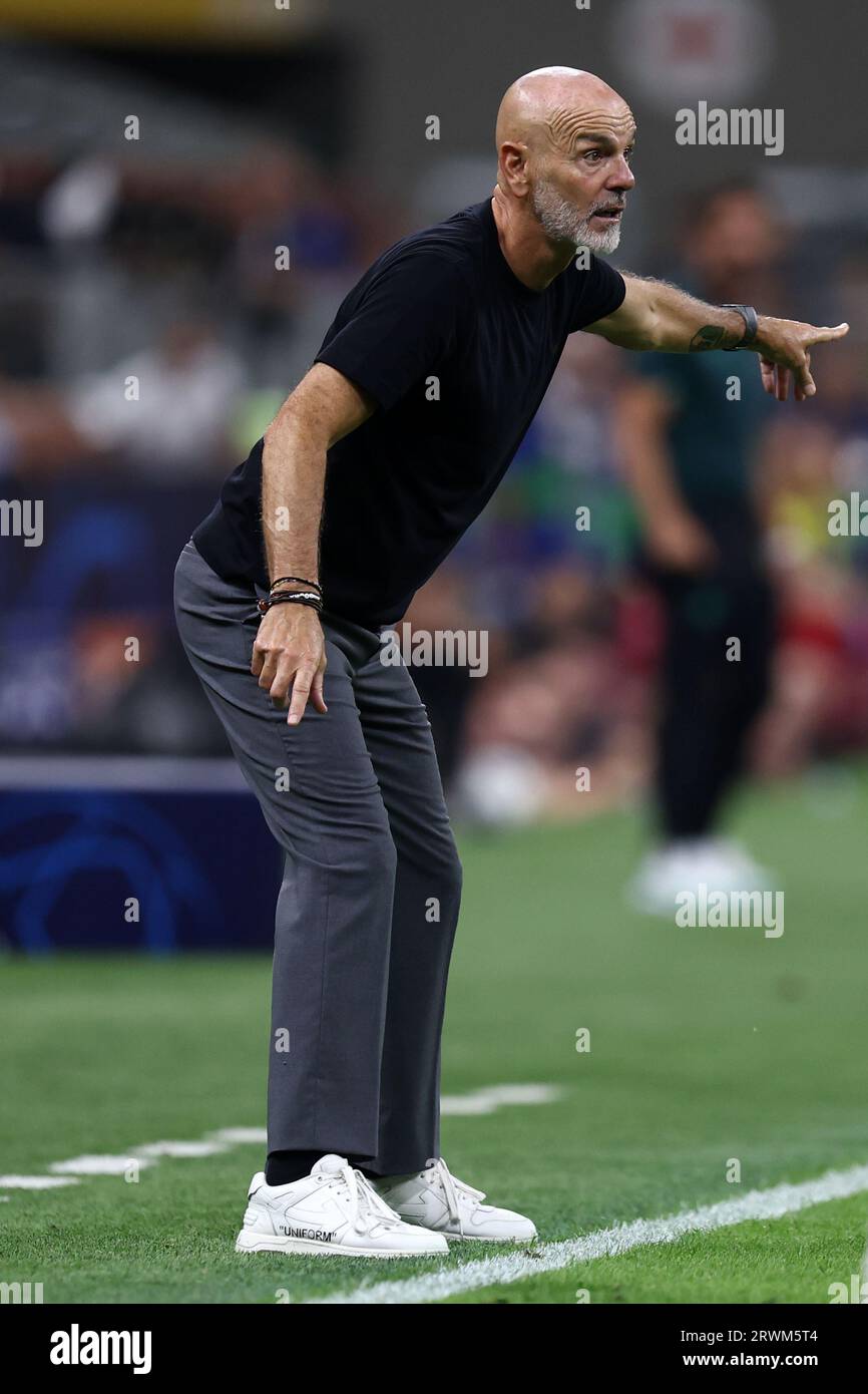 Milano, Italy. 19th Sep, 2023. Stefano Pioli, head coach of Ac Milan ...