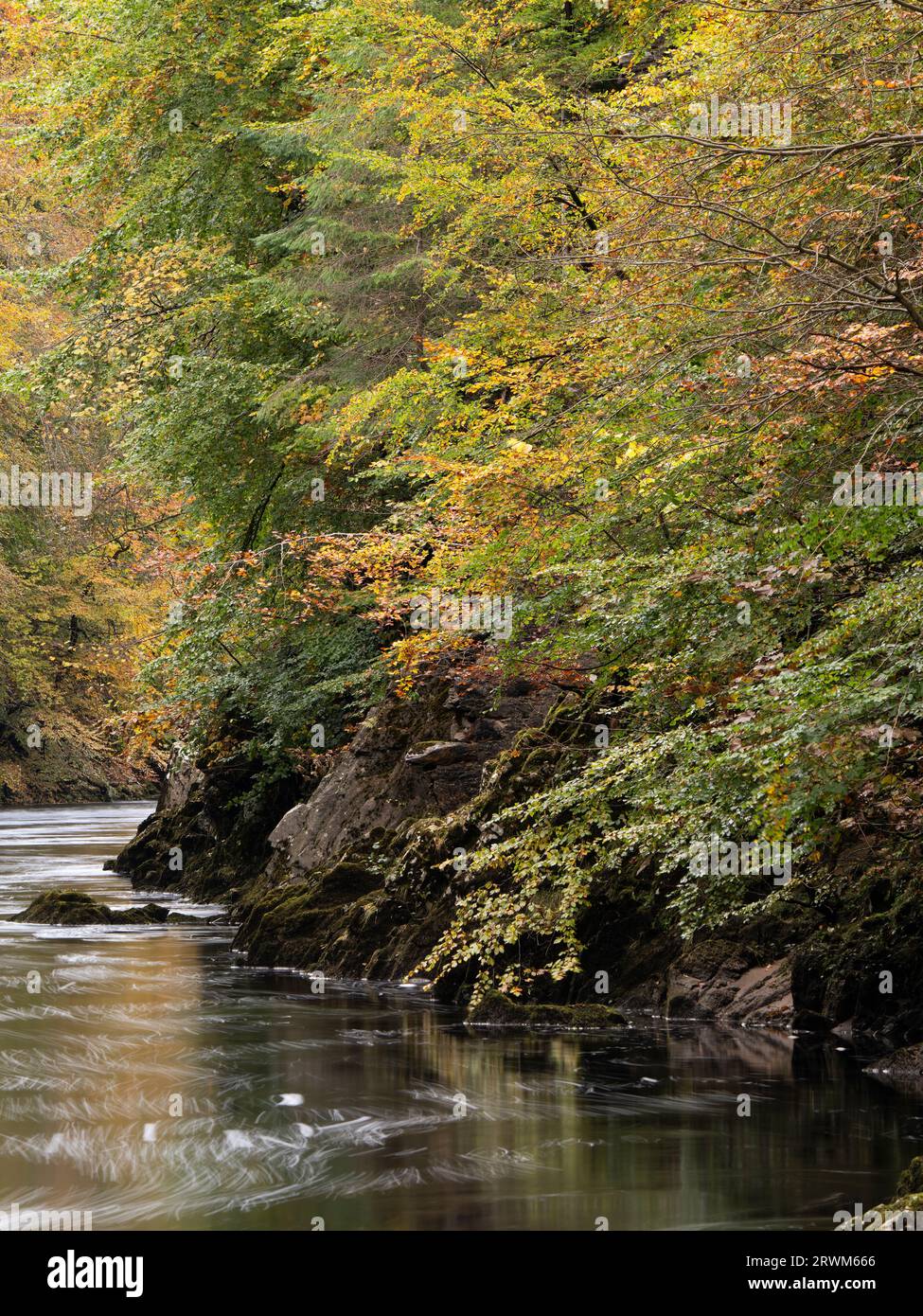 Rapids and falls on the River Garry at The Pass of Killiecrankie ...