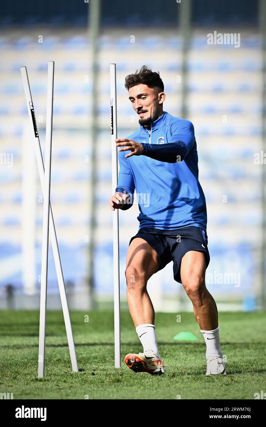 Brussels, Belgium. 20th Sep, 2023. Genk's Andi Zeqiri pictured during a ...
