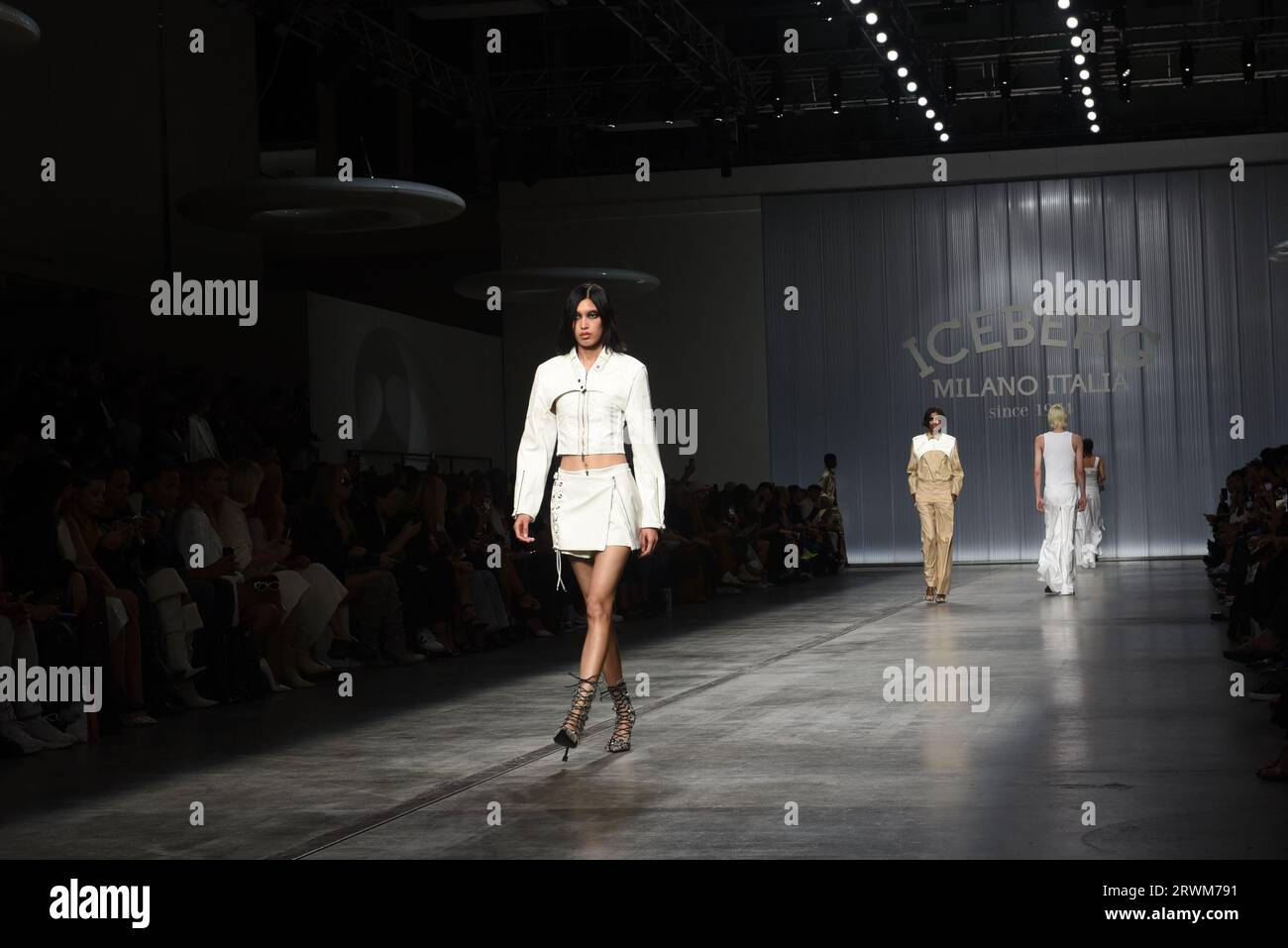 Milan, Italy. 20th Sep, 2023. Models walks the runway during the ...