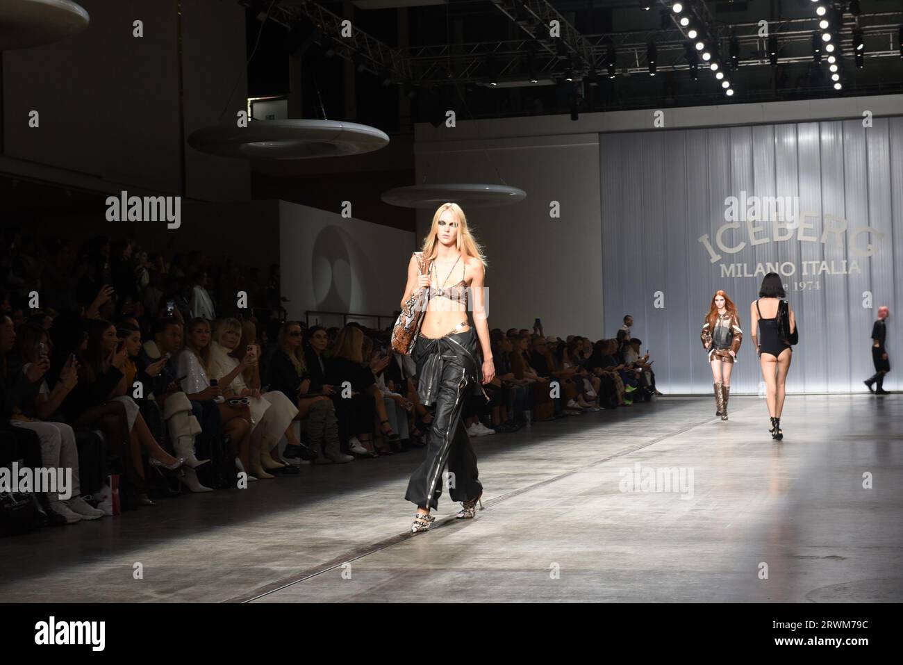 Milan, Italy. 20th Sep, 2023. Models walks the runway during the ...