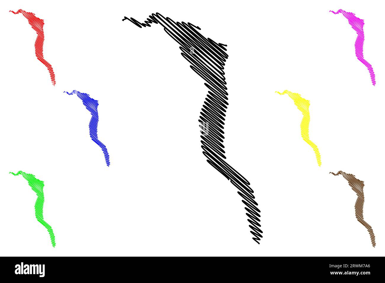 Lake Breimsvatn (Kingdom of Norway) map vector illustration, scribble ...