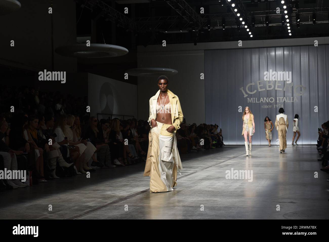 Milan, Italy. 20th Sep, 2023. Models walks the runway during the ...