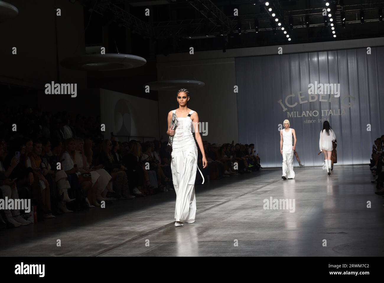 Milan, Italy. 20th Sep, 2023. Models walks the runway during the ...