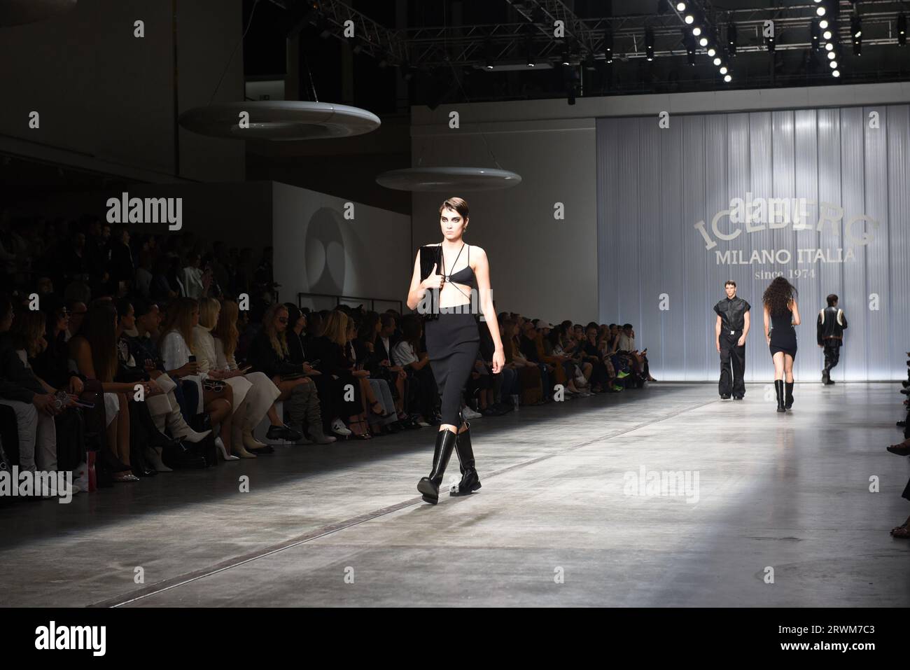 Milan, Italy. 20th Sep, 2023. Models walks the runway during the ...