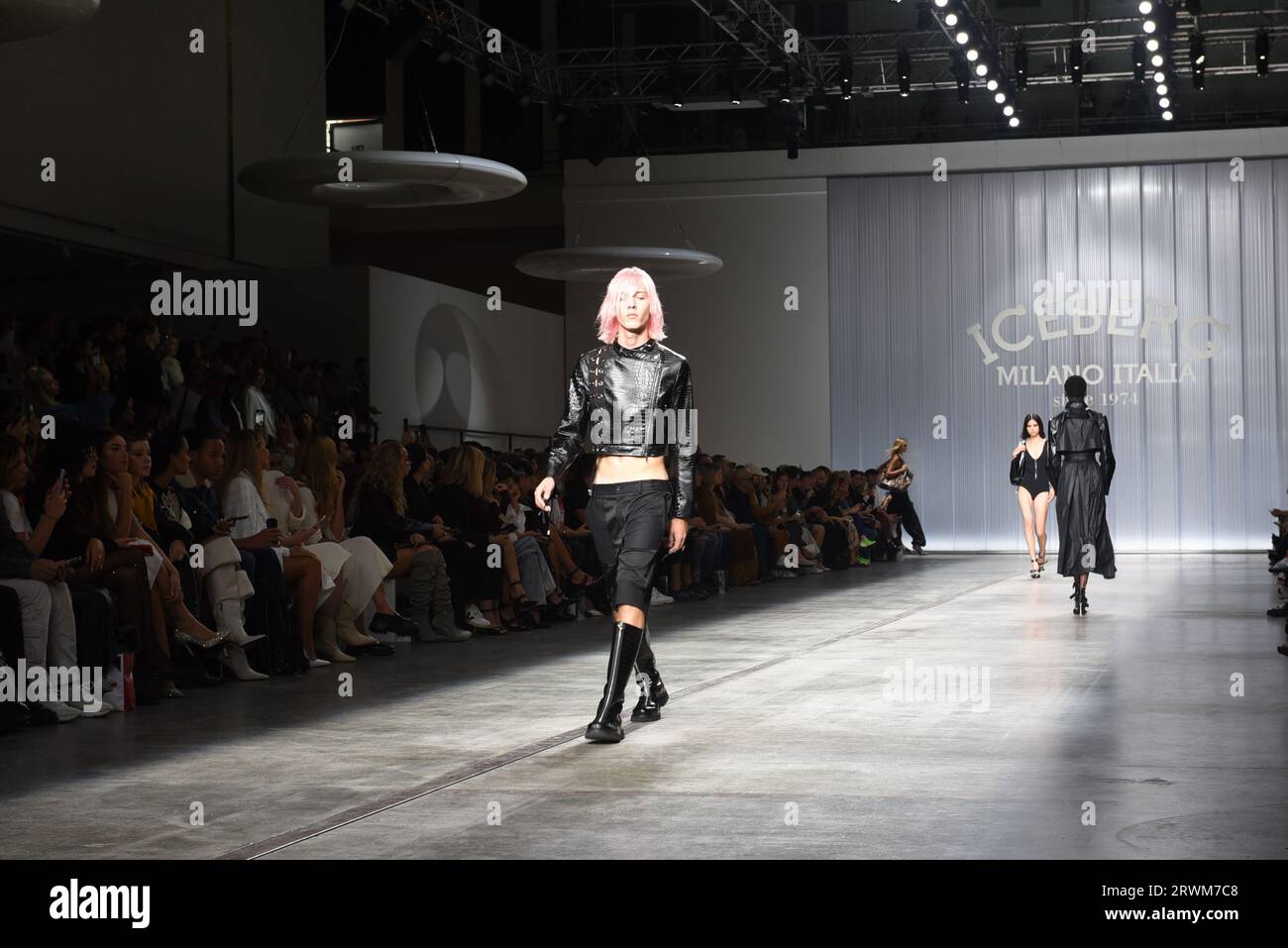 Milan, Italy. 20th Sep, 2023. Models walks the runway during the ...