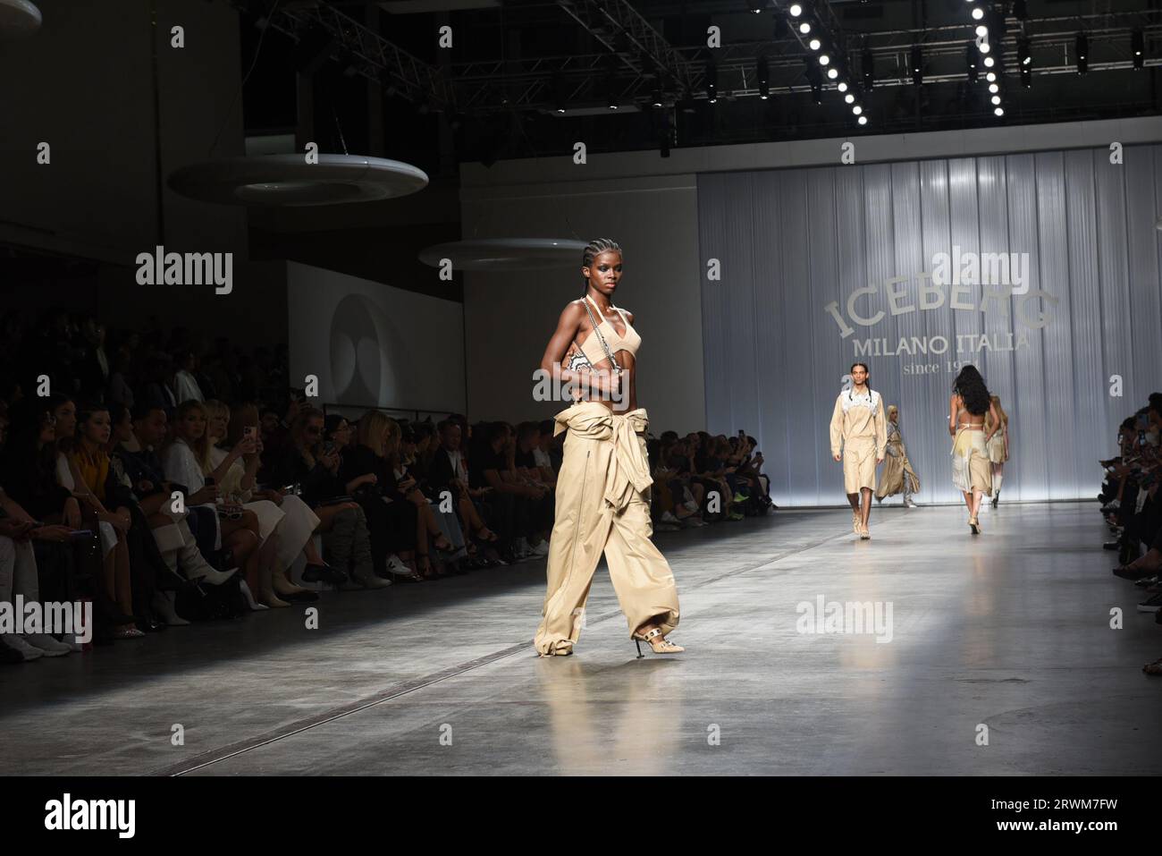 Milan, Italy. 20th Sep, 2023. Models walks the runway during the ...