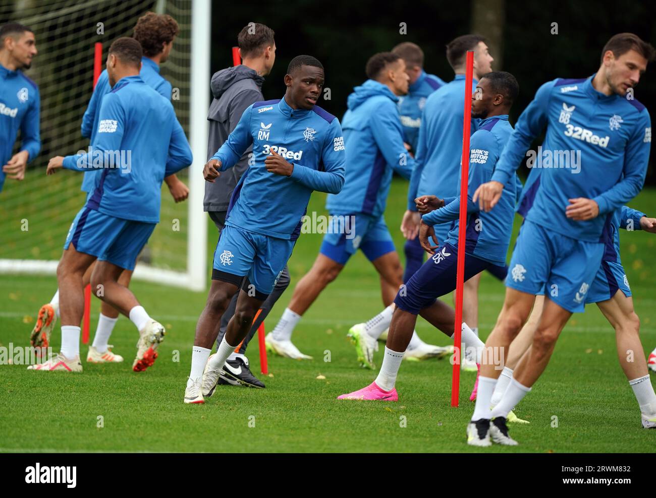 Ranger's Rabbi Matondo during a training session at the Rangers ...