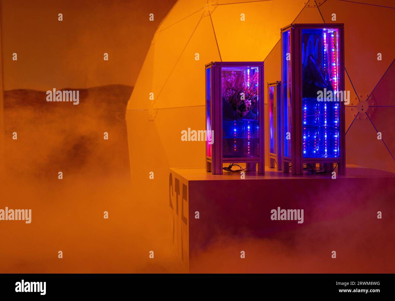 EINDHOVEN - Space farm during the press opening of the Spacefarming ...