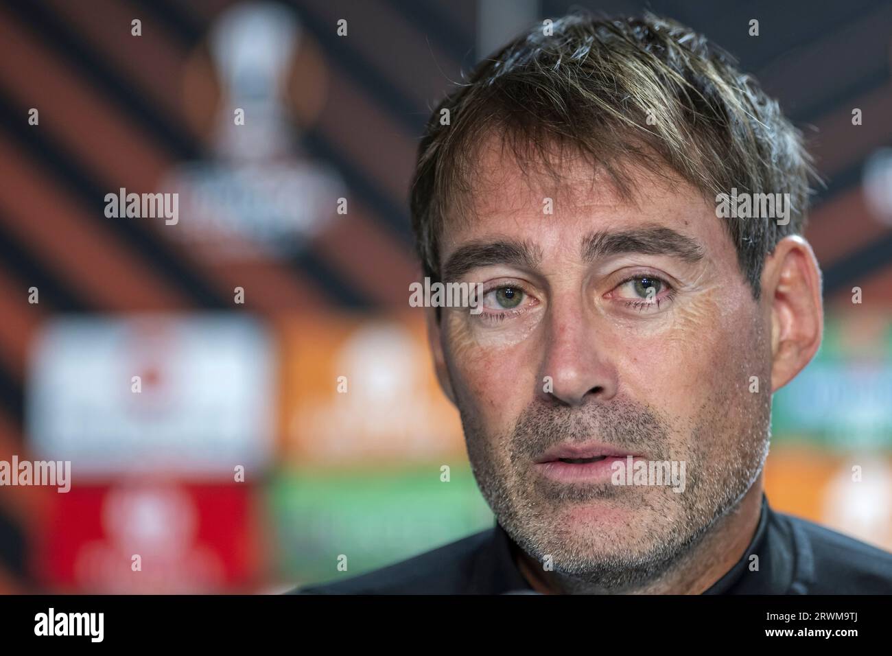 Rene Weiler, coach of Servette FC, attends a press conference of ...