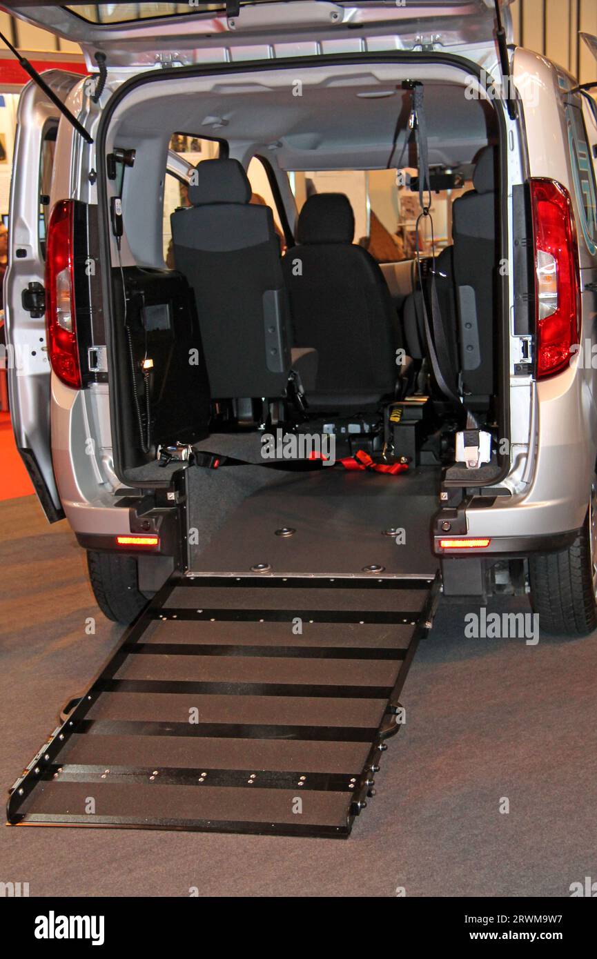 A Wheelchair Access Ramp at the Rear of a Vehicle Stock Photo - Alamy