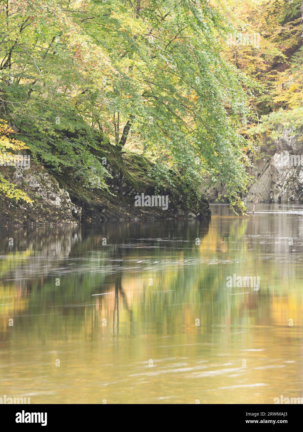 Rapids and falls on the River Garry at The Pass of Killiecrankie ...