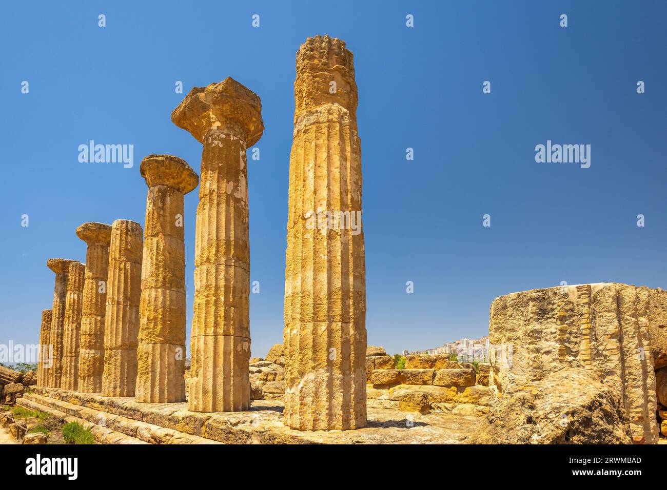 Temple of Heracles in Valley of the Temples. Archaeological site in ...