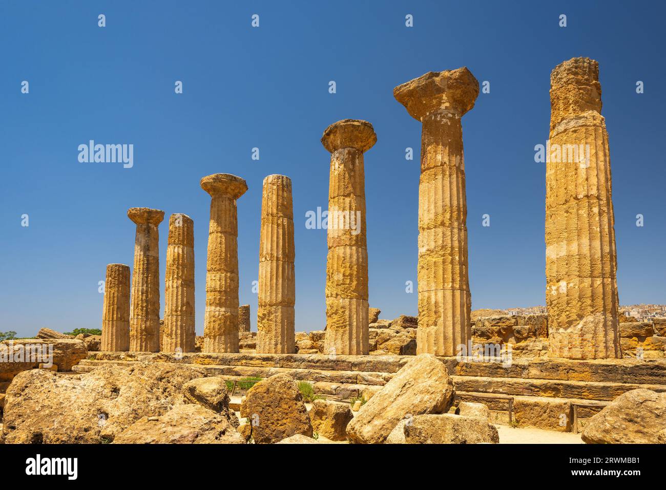 Temple of Heracles in Valley of the Temples. Archaeological site in ...
