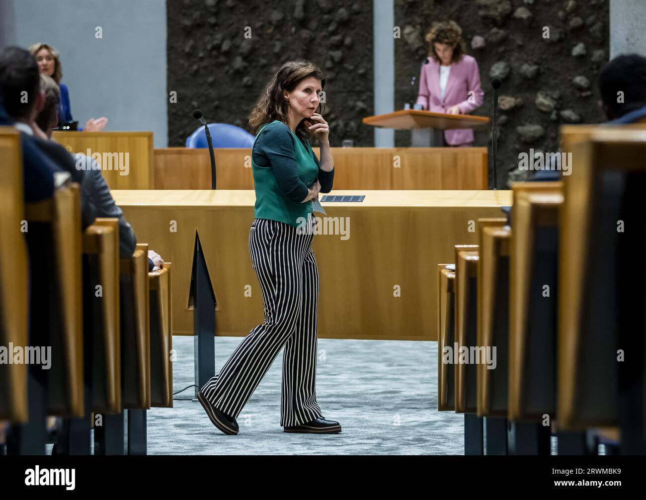 THE HAGUE - Esther Ouwehand (PvdD) during the first day of the General ...