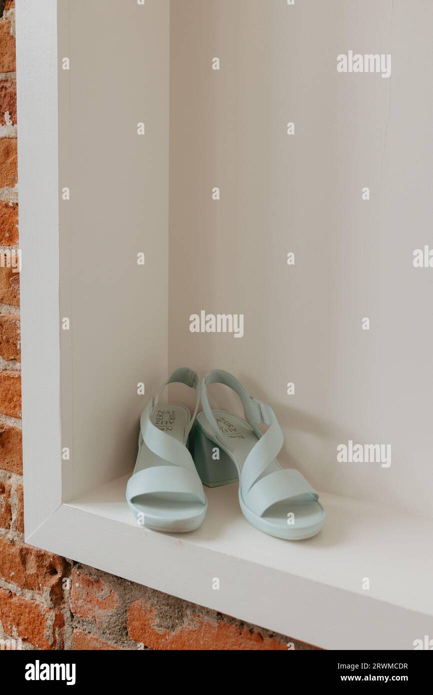 White wedge sneaker hi-res stock photography and images - Alamy