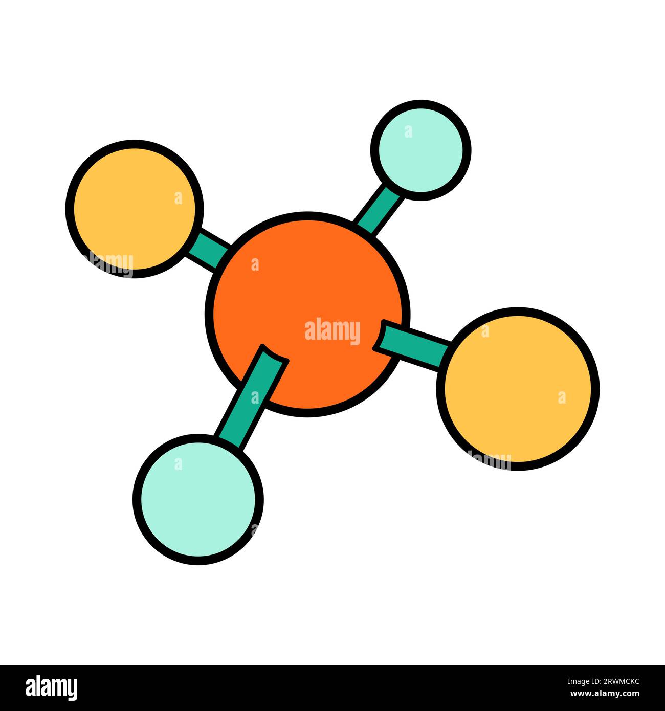 Science school molecular structure education icon. Chemistry and ...