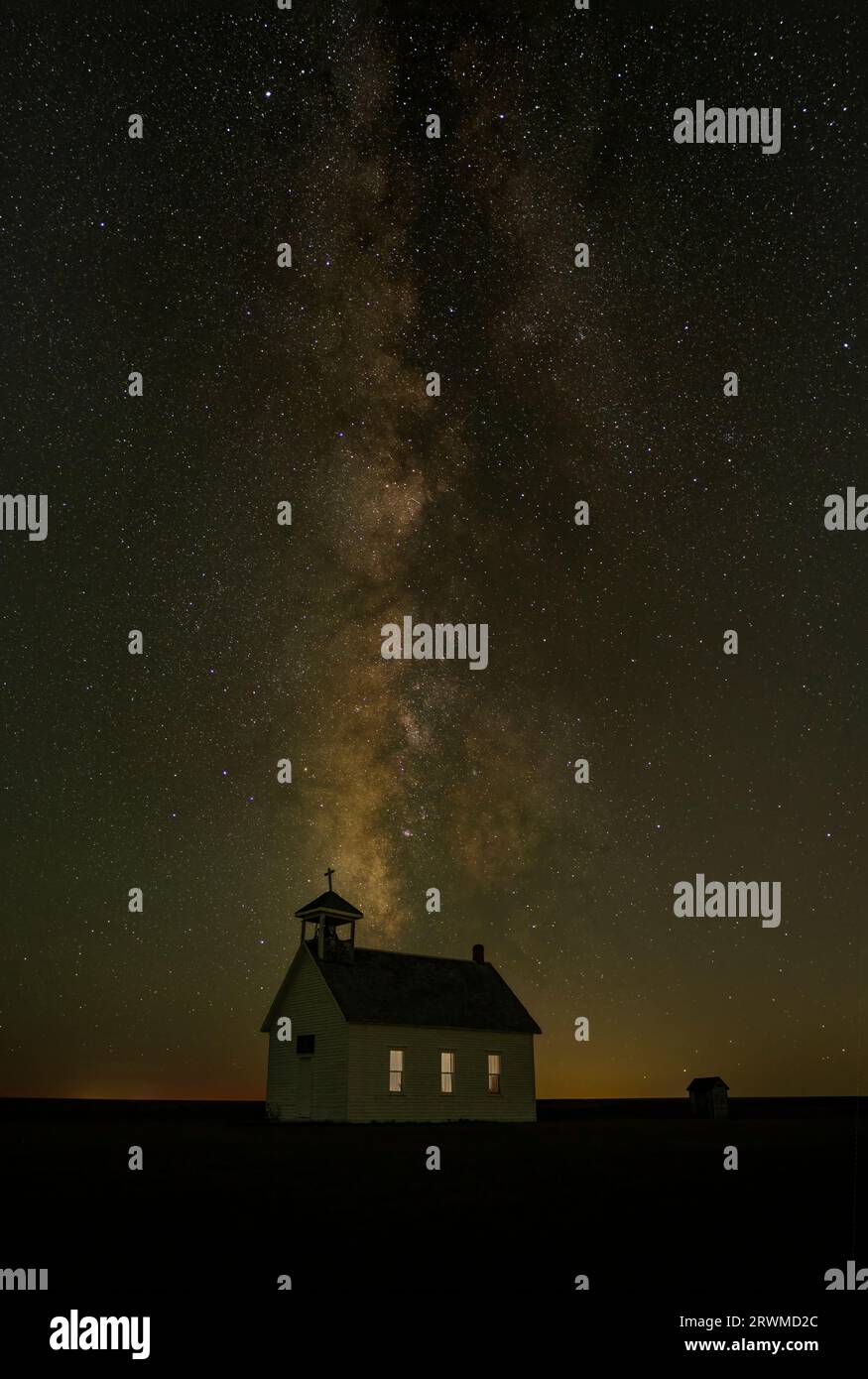 The Abbott Church in Lindon, Utah with starry night sky with a stunning ...