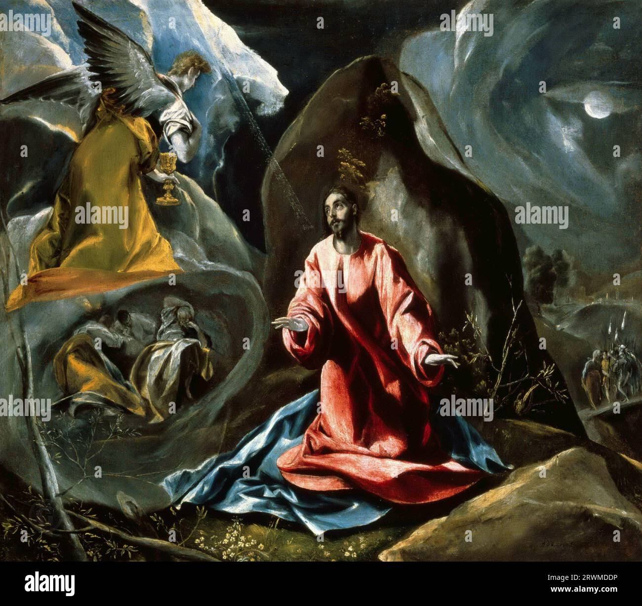 El Greco – Christ at the Mount of Olives 1590-98. 126x140 Stock Photo ...