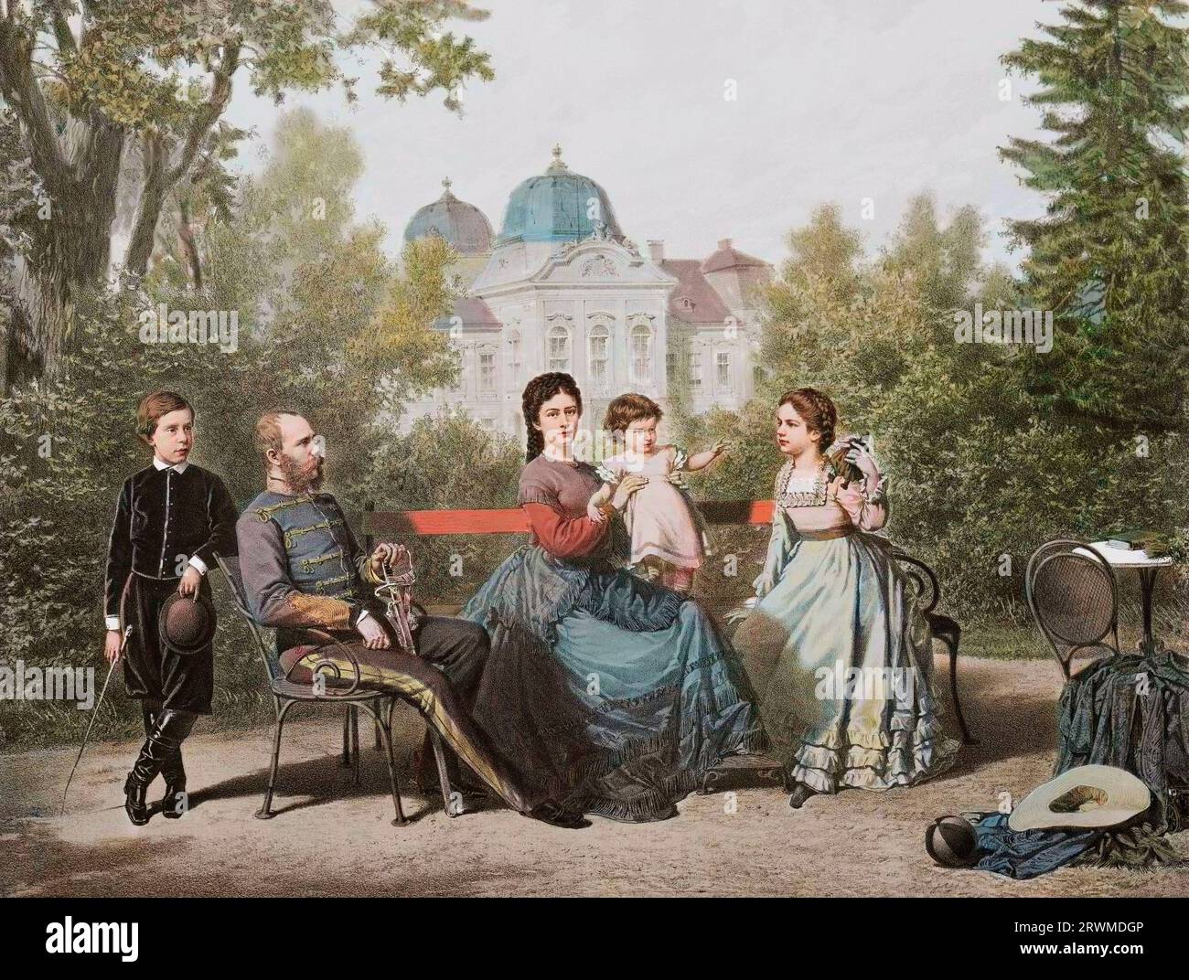 Austrian emperor Franz Joseph 1st and empress Elisabeth (Sissi) with ...
