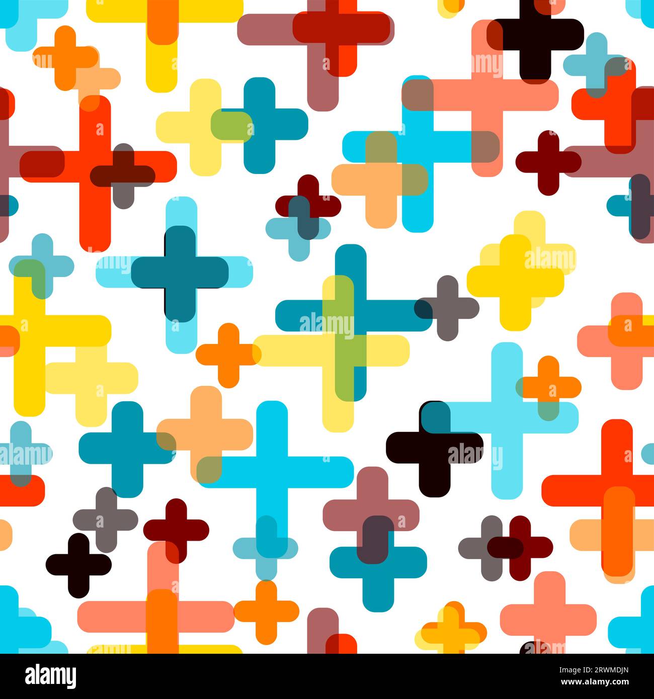 Seamless pattern crosses colored. Vector illustration Stock Vector ...
