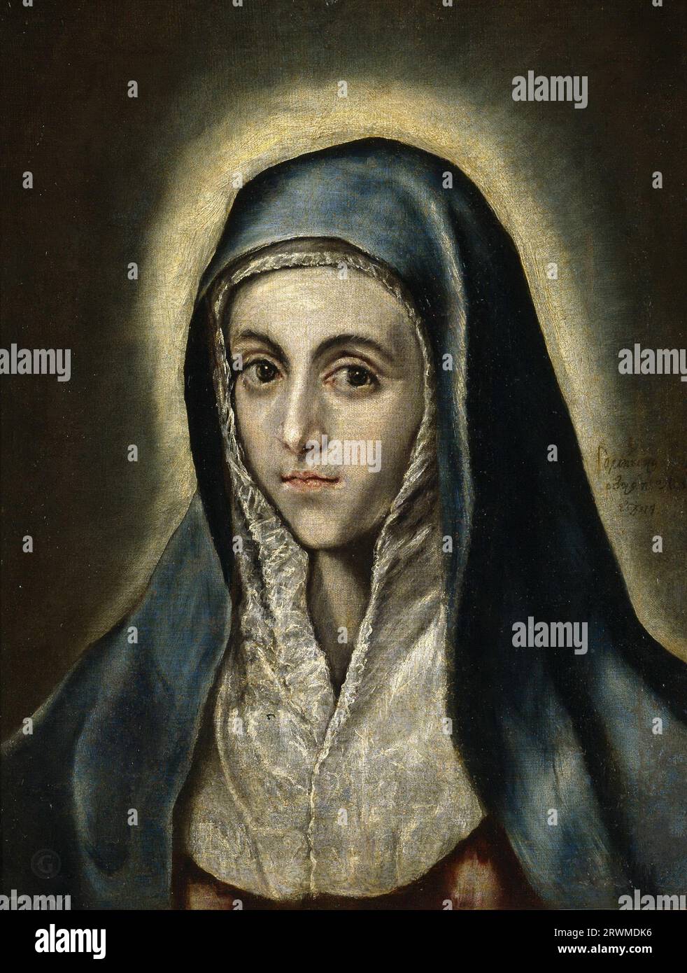 El Greco (workshop)–Virgin Mary 1597, 52 cm x 41 cm Stock Photo - Alamy