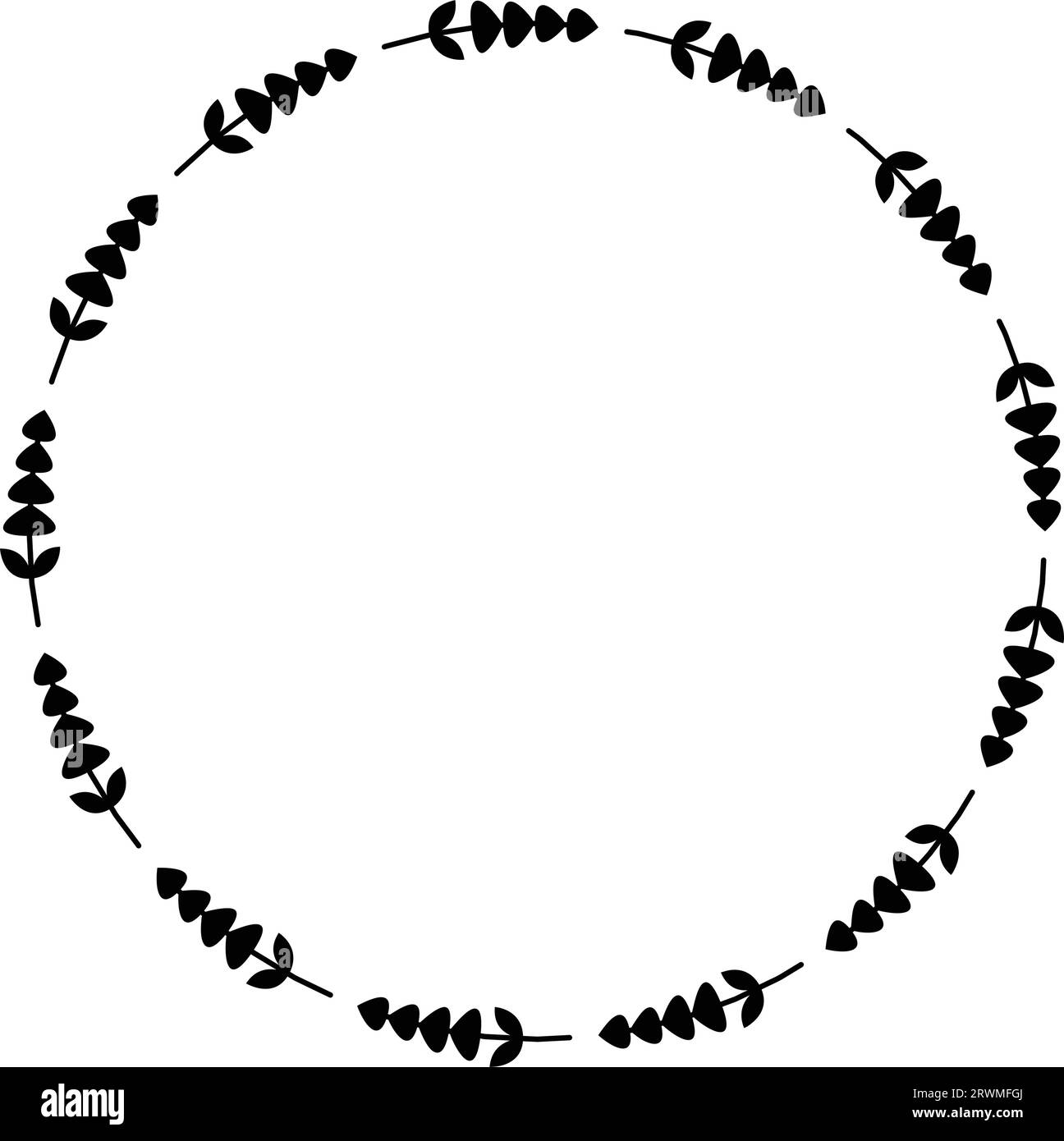 Floral circle border design rounded flower frame ring for decoration ...