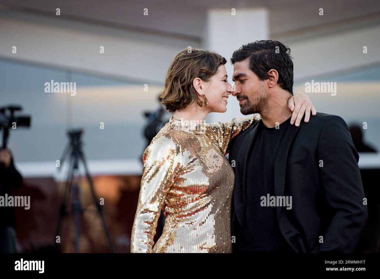 VENICE, ITALY - SEPTEMBER 07: Federica De Benedittis and Giulio Corso ...