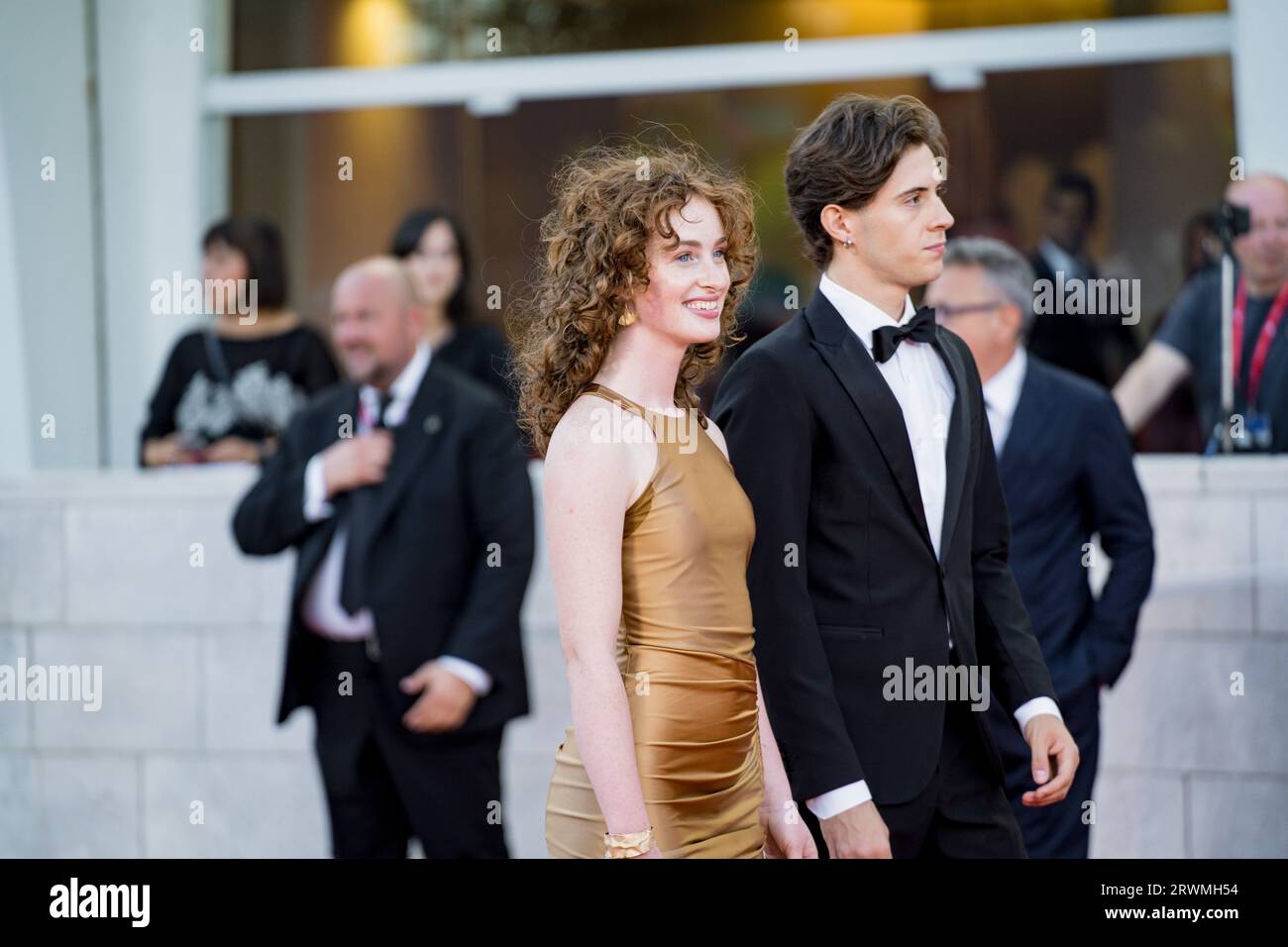VENICE, ITALY - SEPTEMBER 07: Filippo Giulini and Laura Bertolino ...