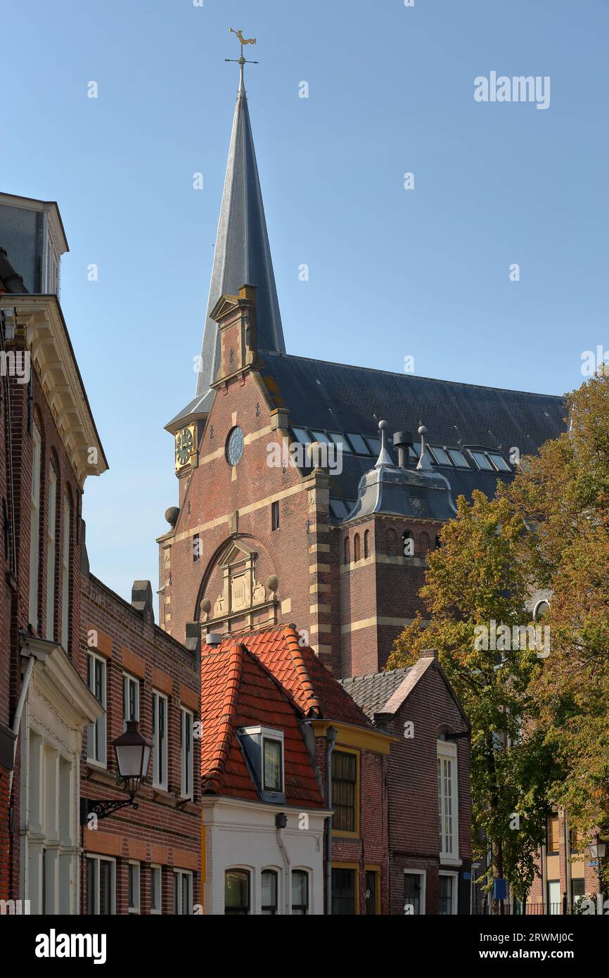 The Grote kerk church located on Kerkplein square in the city center of ...