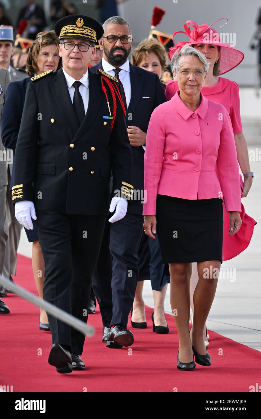 French Prime Minister, Ms Elisabeth Borne King, arrives to welcome ...