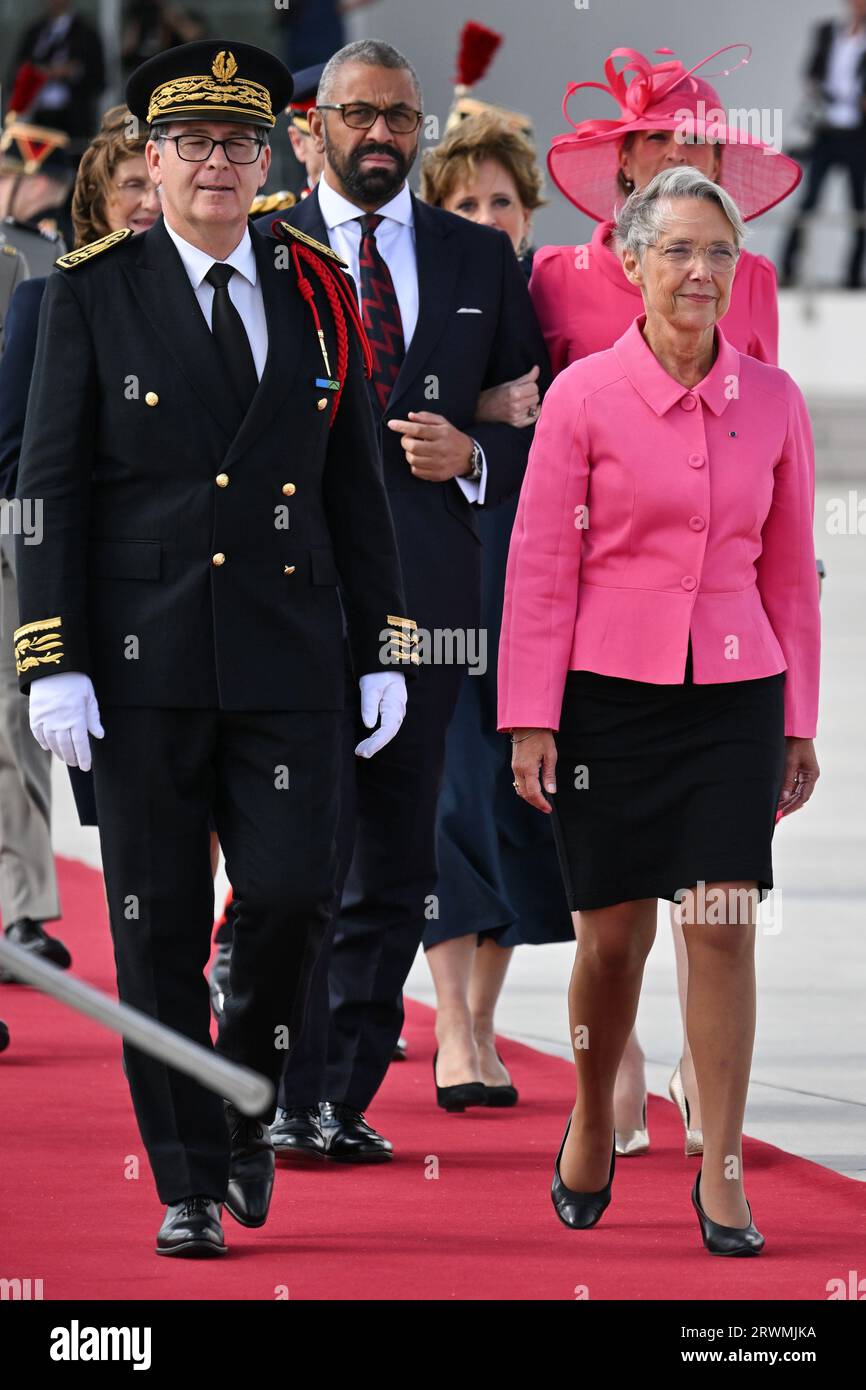 French Prime Minister, Ms Elisabeth Borne King, arrives to welcome ...