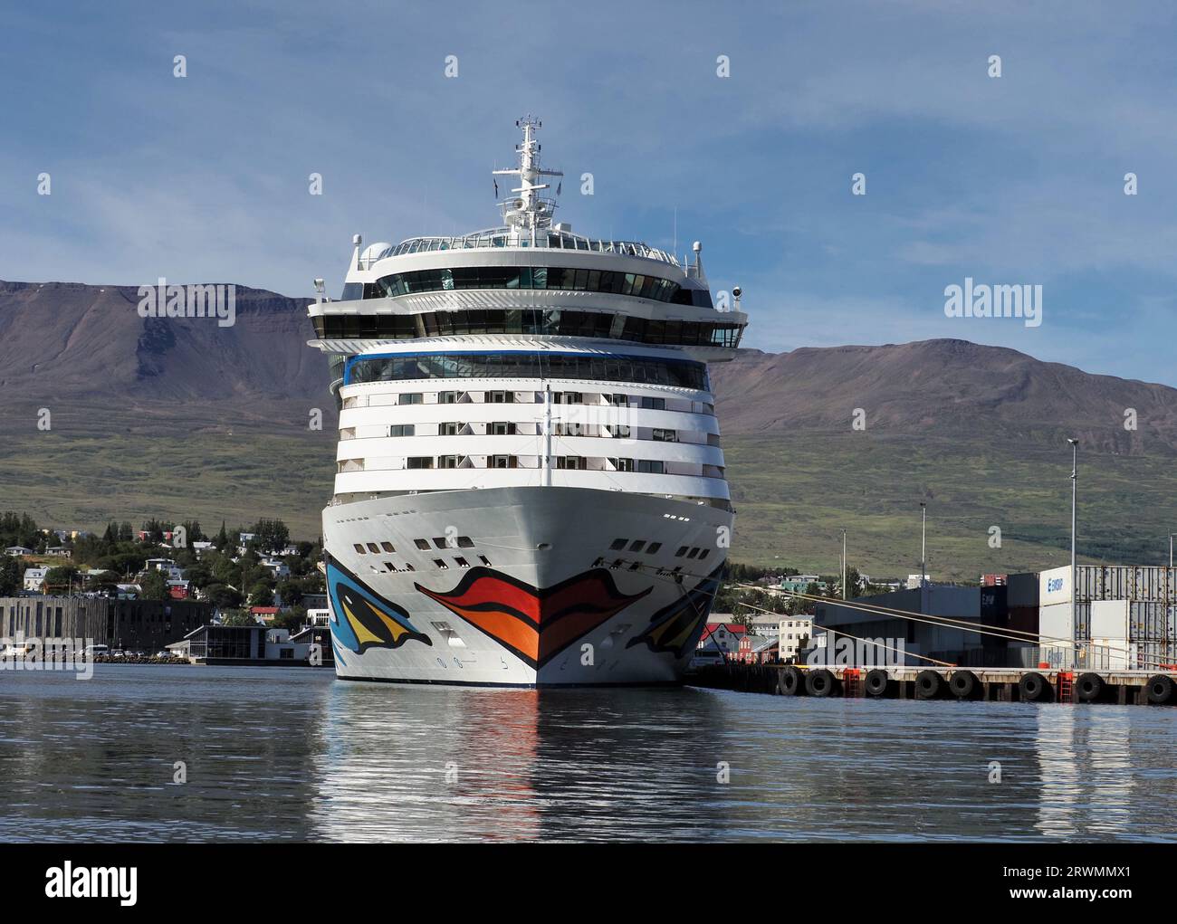 Akureyri, Iceland. 20th Aug, 2023. The cruise ship "AIDALuna" is in the ...