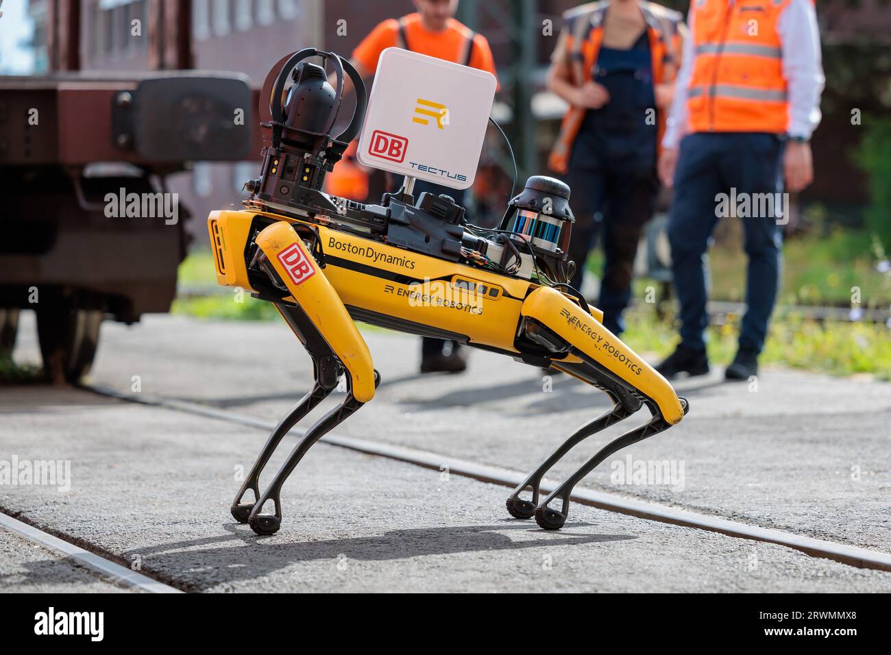 Bischofsheim, Germany. 20th Sep, 2023. Robot dog "Spot" for digital ...