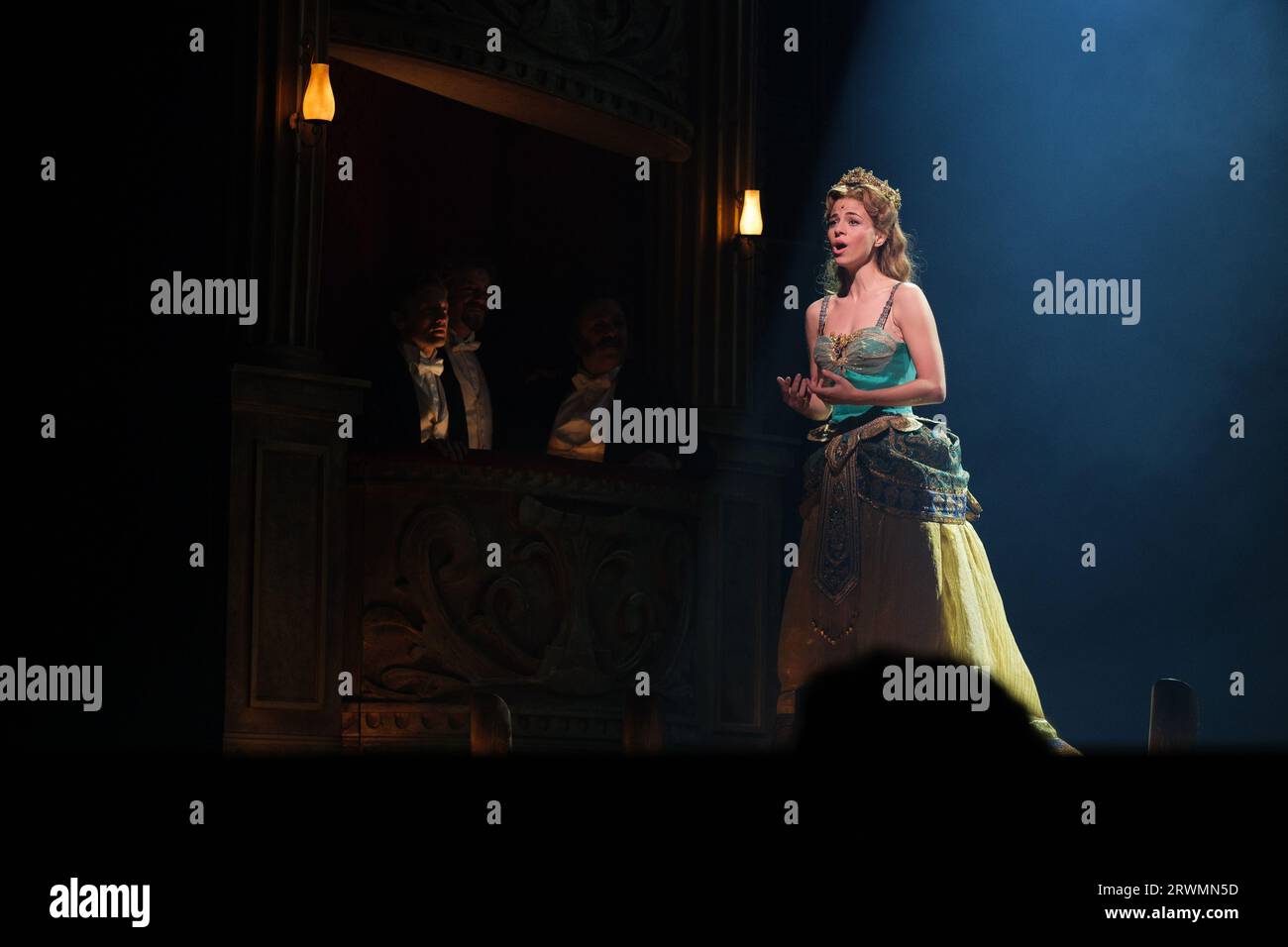 Actress Talía del Val performs during the presentation of the musical ...