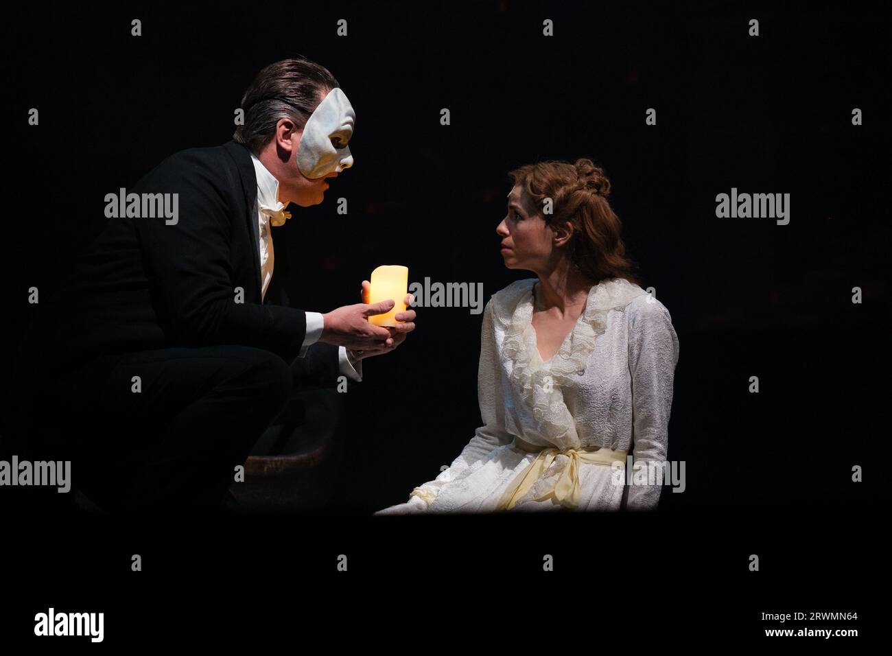 Actress Talía del Val performs during the presentation of the musical ...