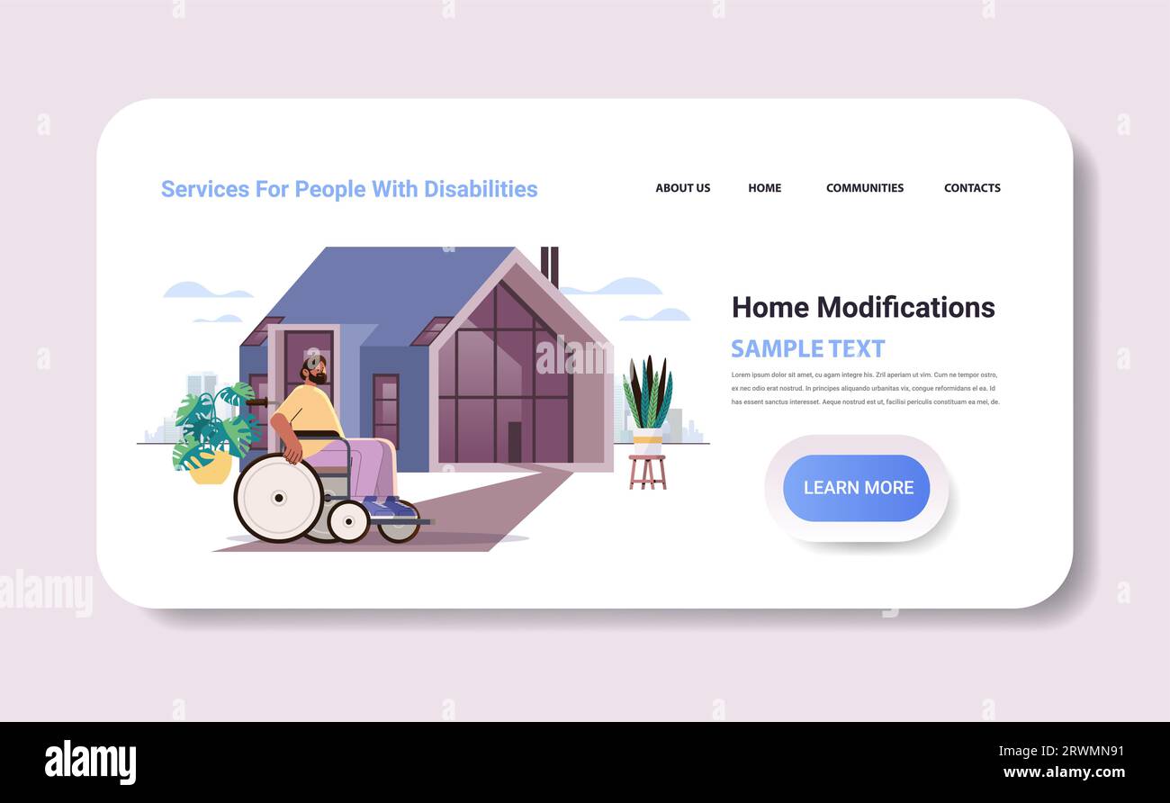 disabled man a in wheelchair accessible housing for people with ...