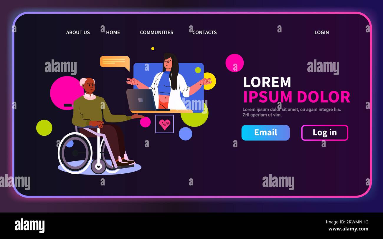 disabled senior man sitting in wheelchair and discussing with doctor ...