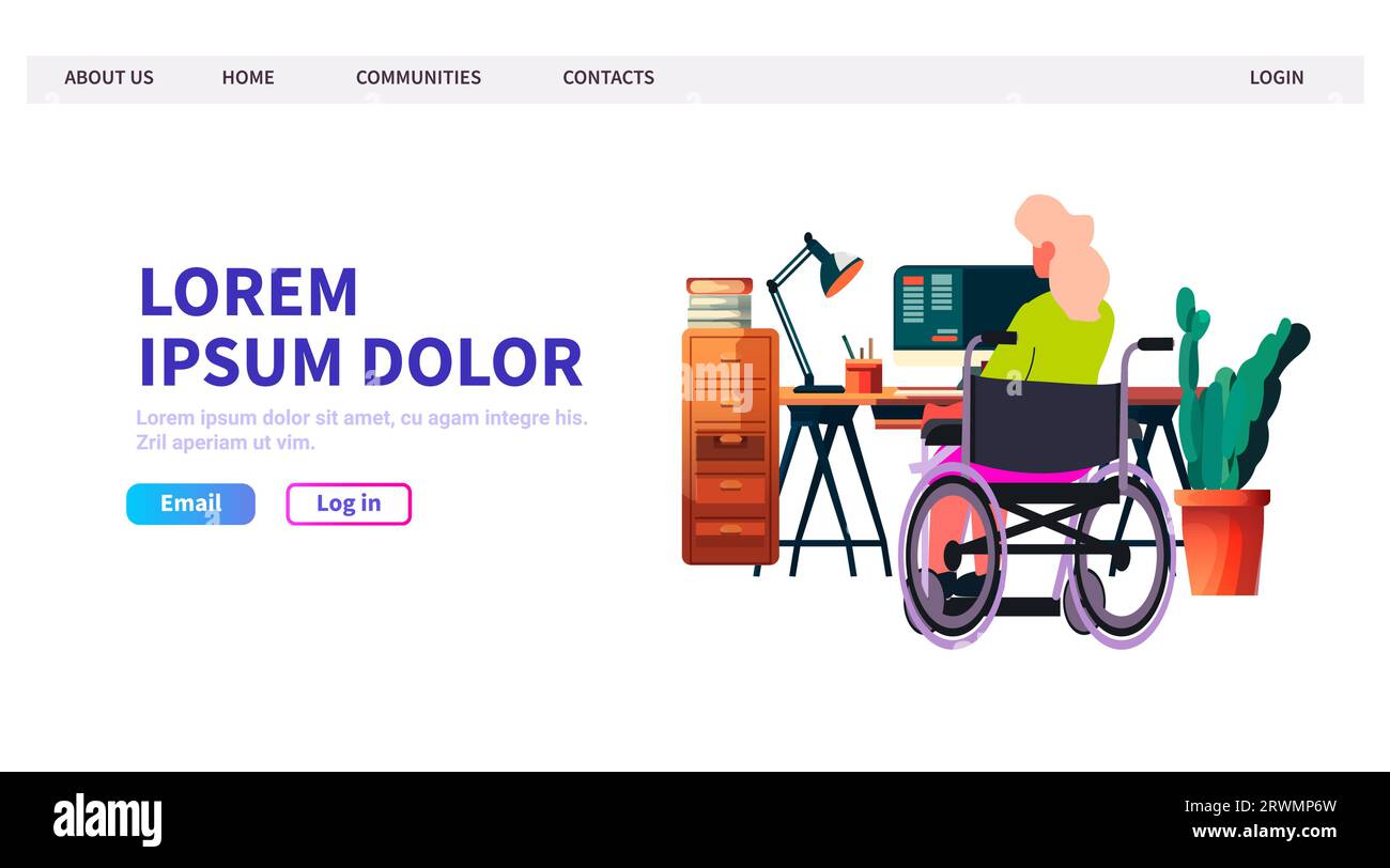 disabled woman in wheelchair using laptop people with disabilities ...