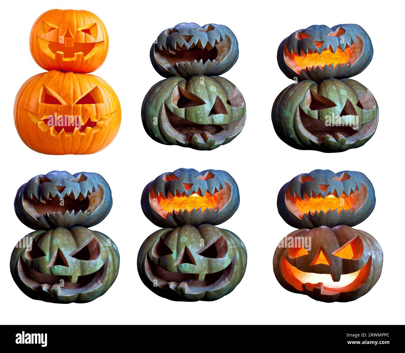 Halloween lantern on white hi-res stock photography and images - Alamy