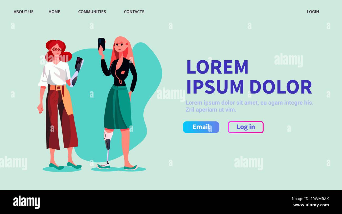 Women With Replaced Robotic Leg And Arm With Titanium Implant Or Prosthesis Body Parts Restoring