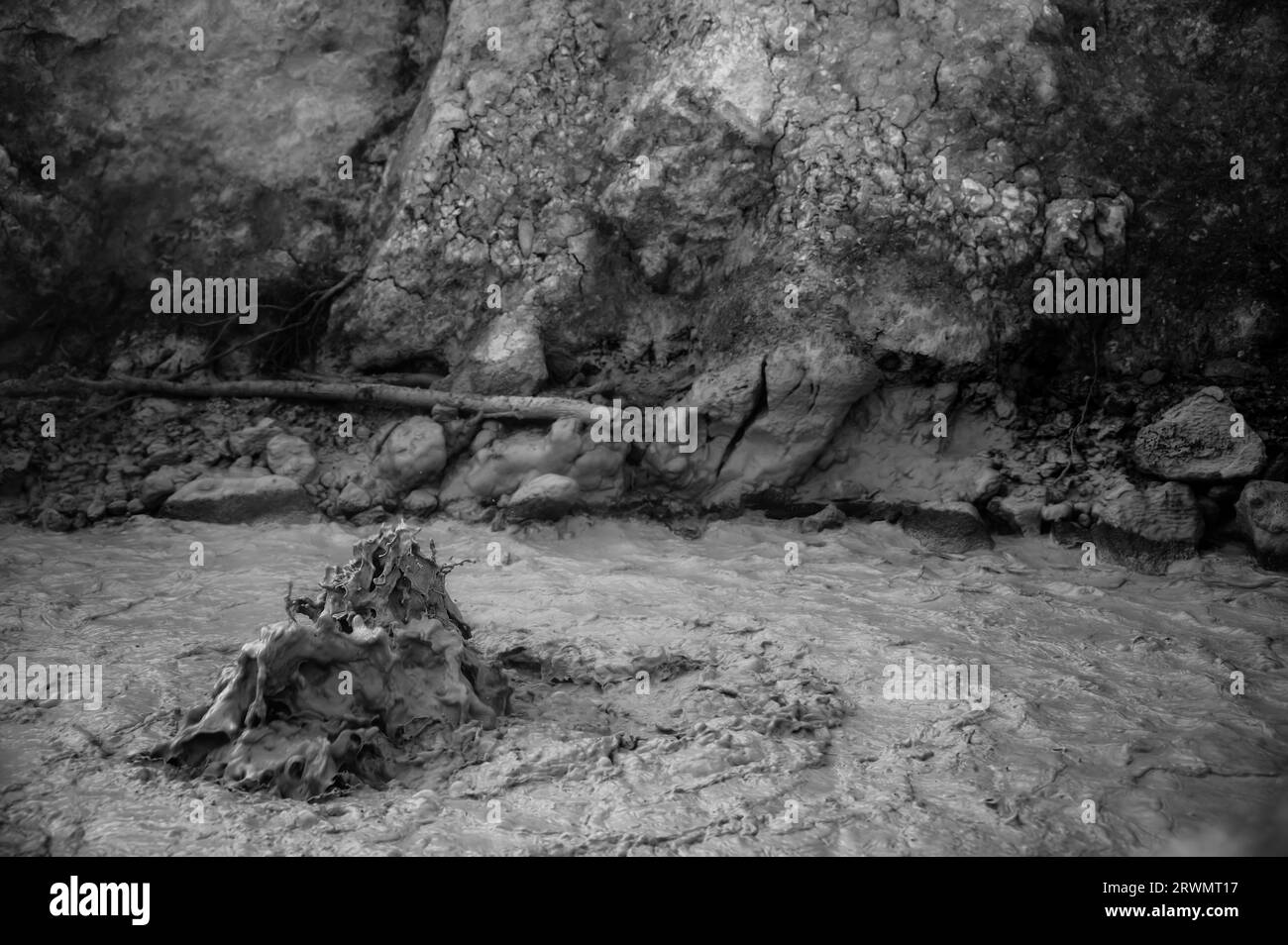 Boiling mud pot along the Sulfur Works at Lassen Volcanic National Park ...